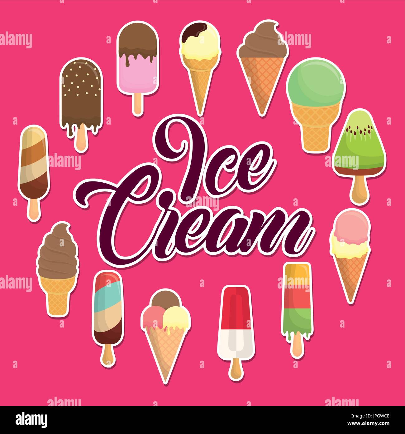 ice cream design Stock Vector Image & Art - Alamy