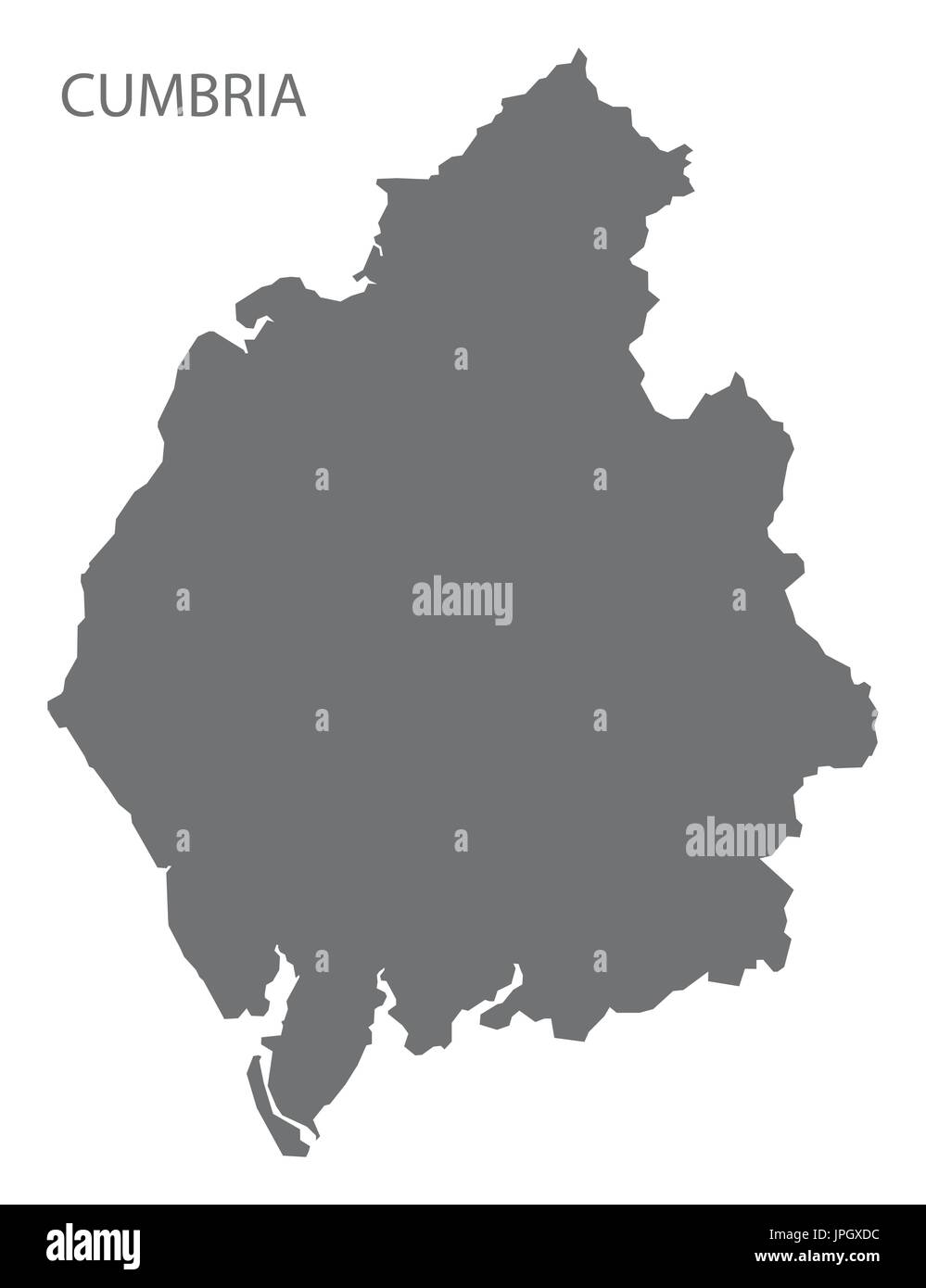 Cumbria map vector Cut Out Stock Images & Pictures - Alamy