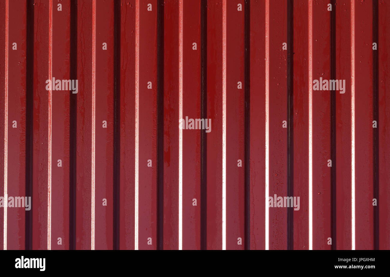 Diagonal pattern of metal profile. Fences from the galvanized iron ...