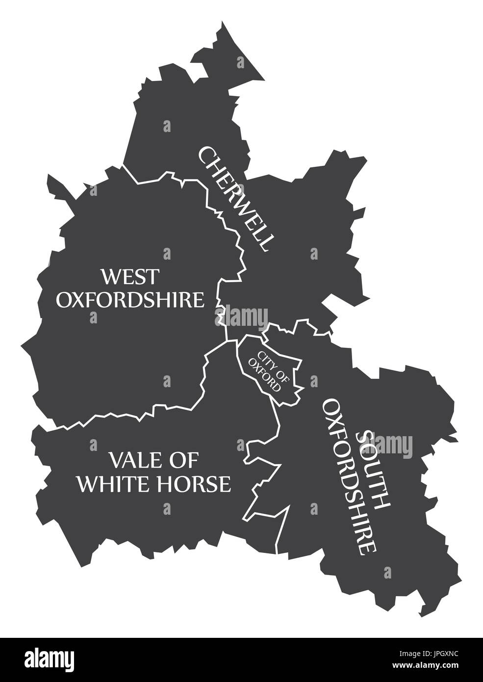 Map of england oxfordshire Stock Vector Images - Alamy