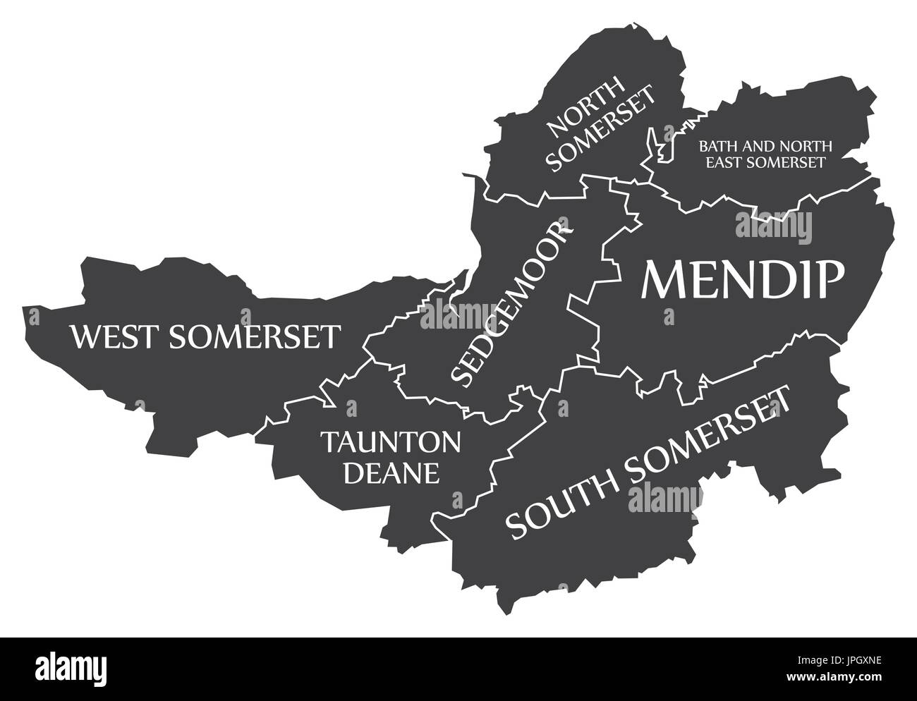 Map somerset uk Cut Out Stock Images & Pictures - Alamy