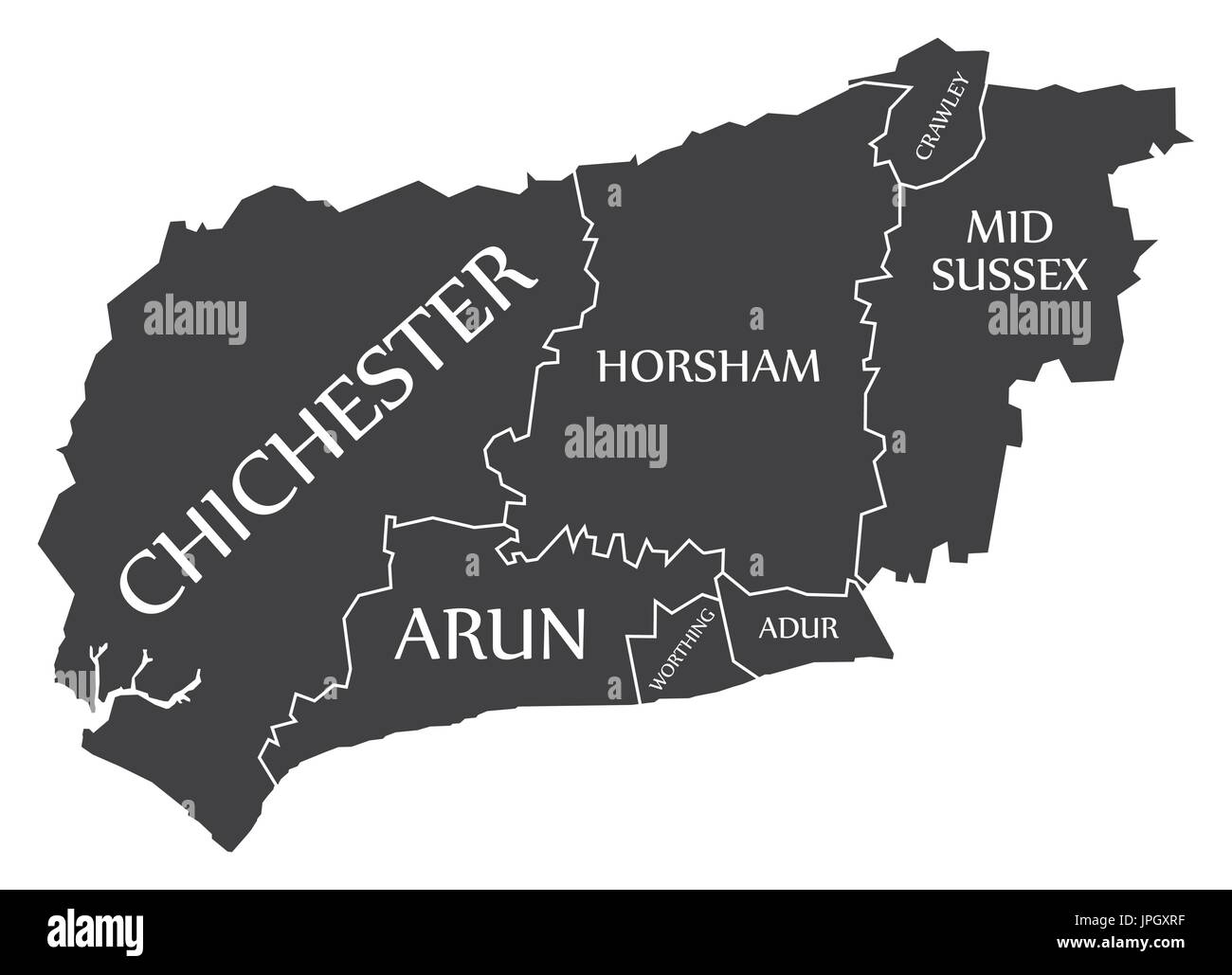 Map Of Villages In East Sussex