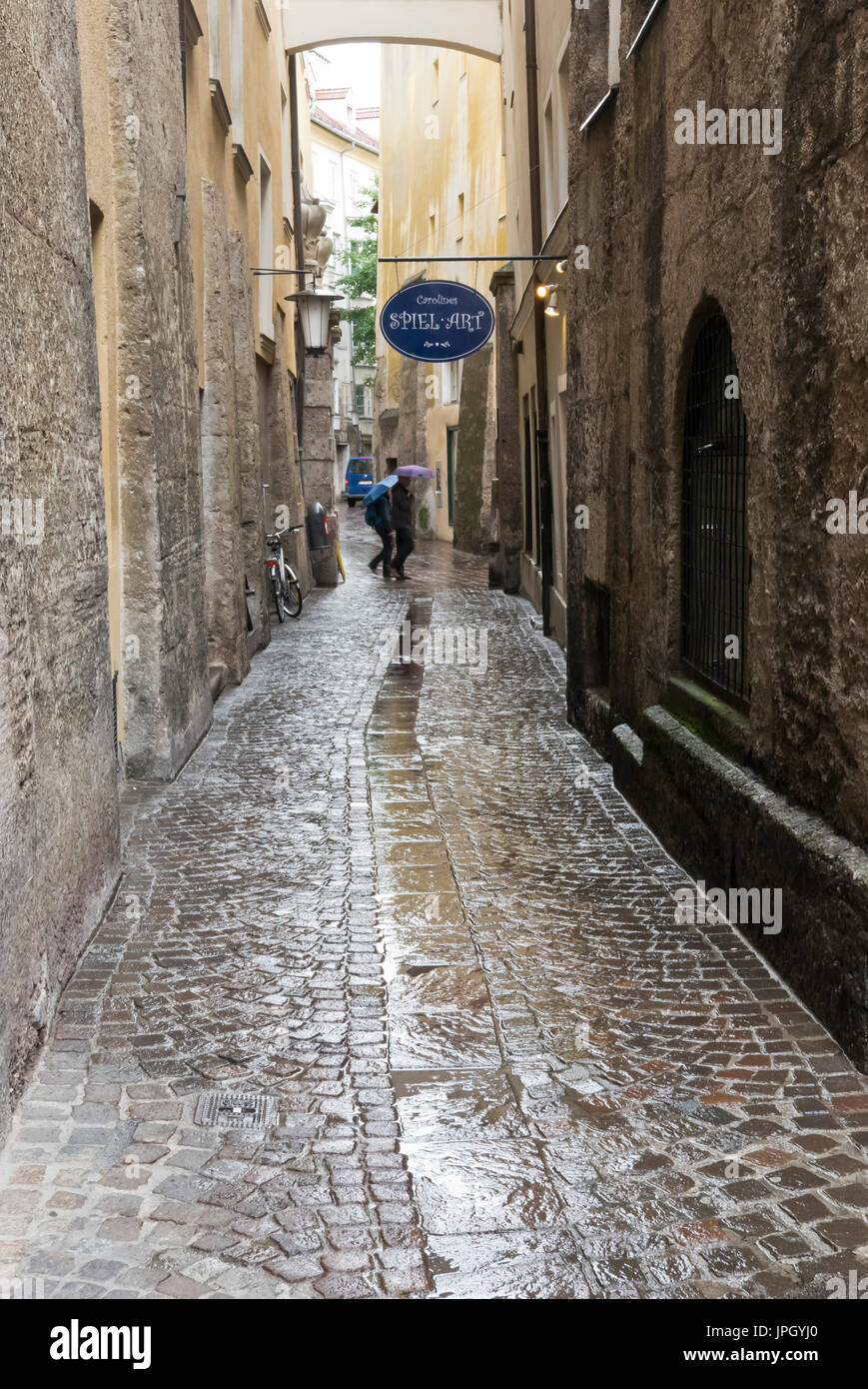 Raining in old town hi-res stock photography and images - Alamy