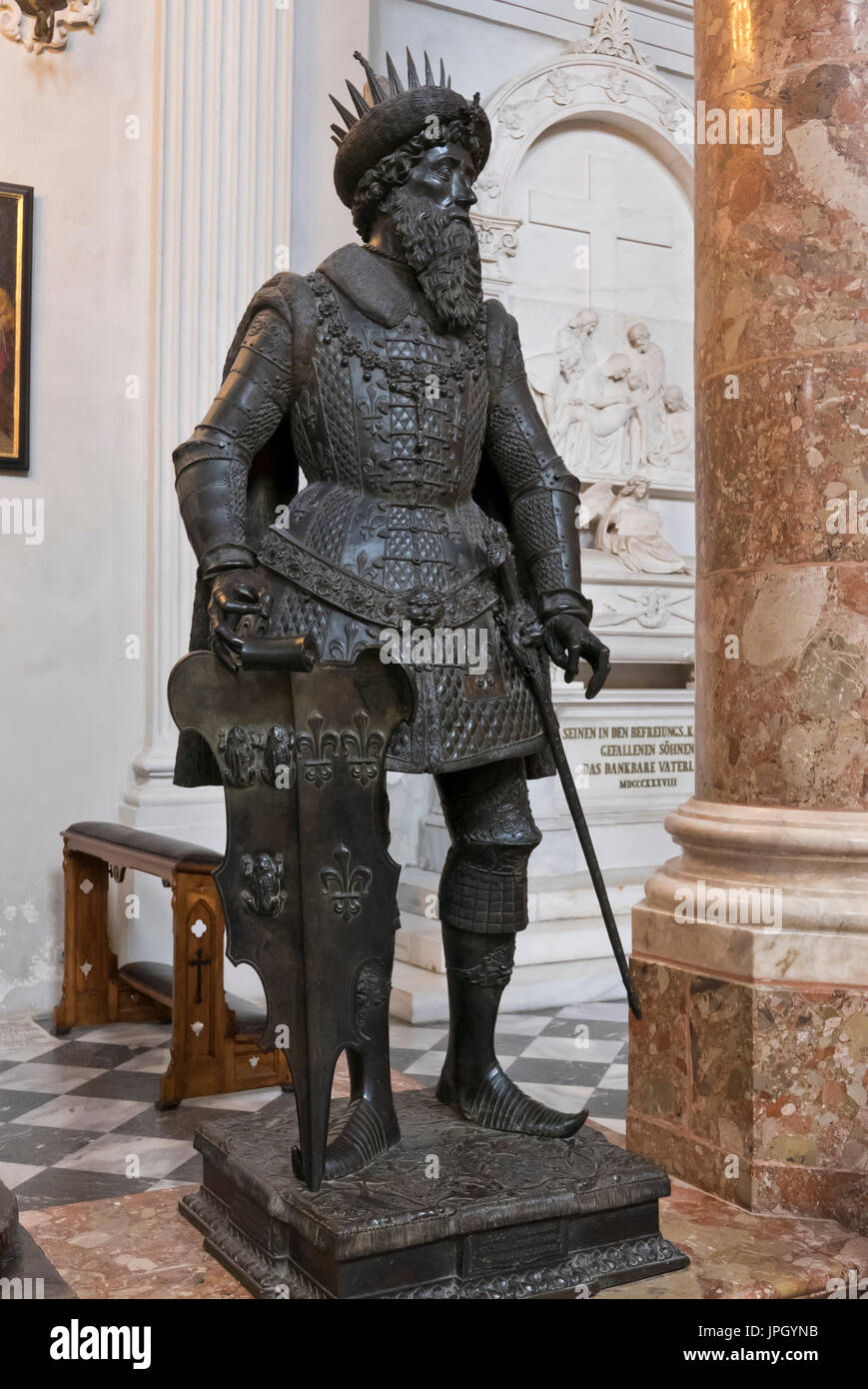 Bronze statue of king arthur at innsbruck hi-res stock photography and ...