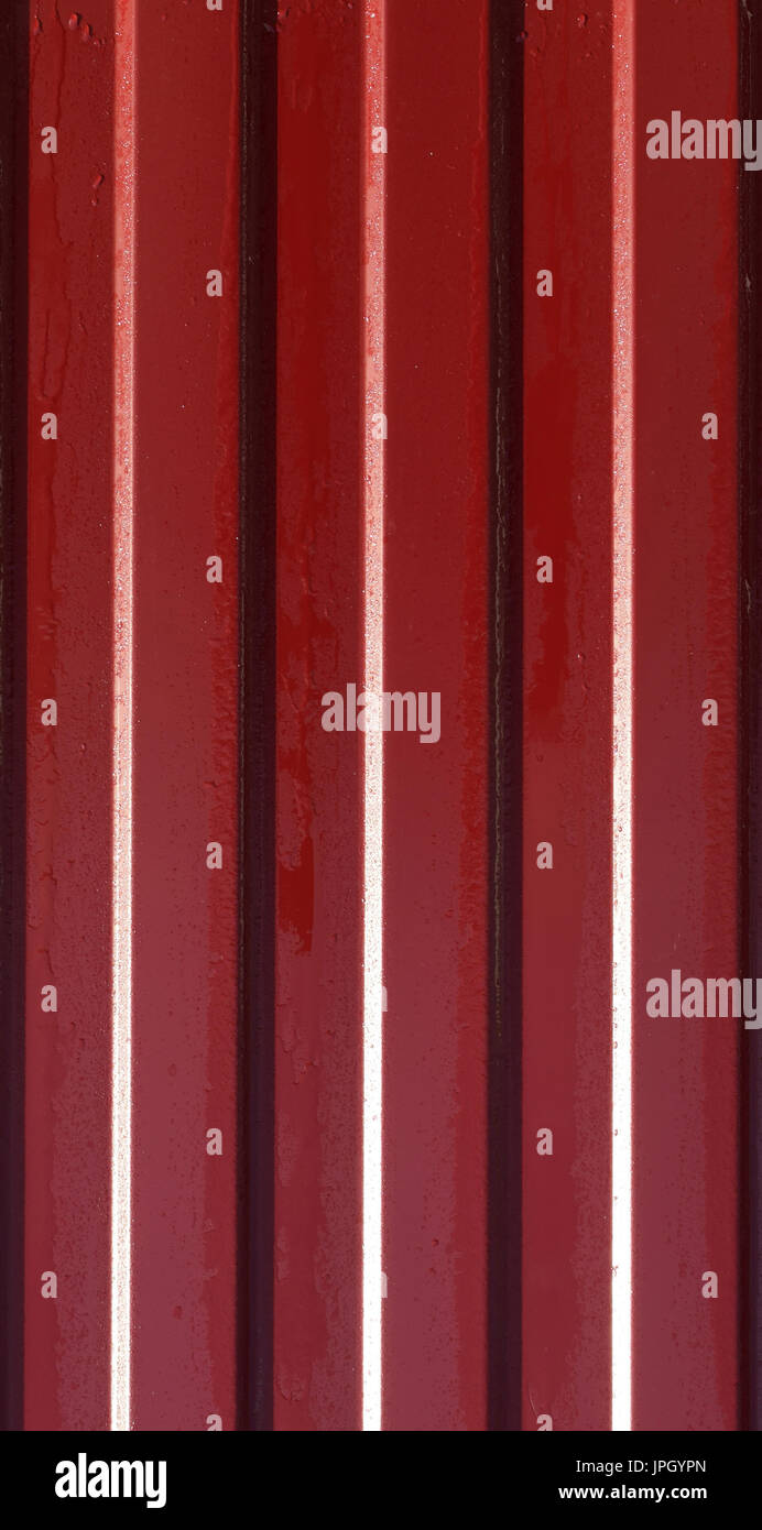 Diagonal pattern of metal profile. Fences from the galvanized iron ...