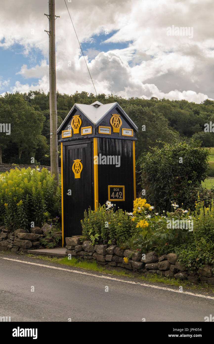 AA Box at Aysgarth, North Yorkshire Stock Photo - Alamy