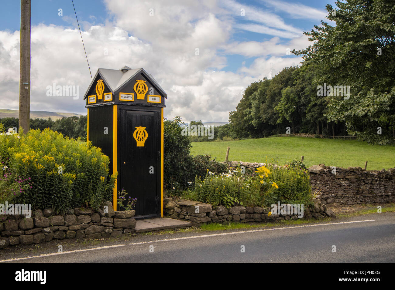 AA Box at Aysgarth, North Yorkshire Stock Photo - Alamy