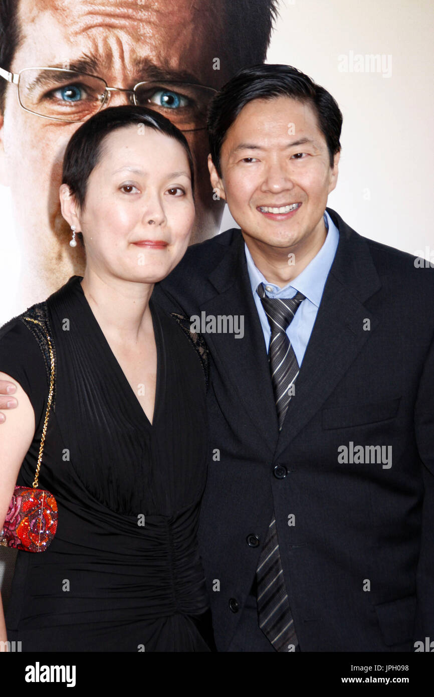 Ken Jeong and wife at the Los Angeles Premiere of THE HANGOVER held at ...