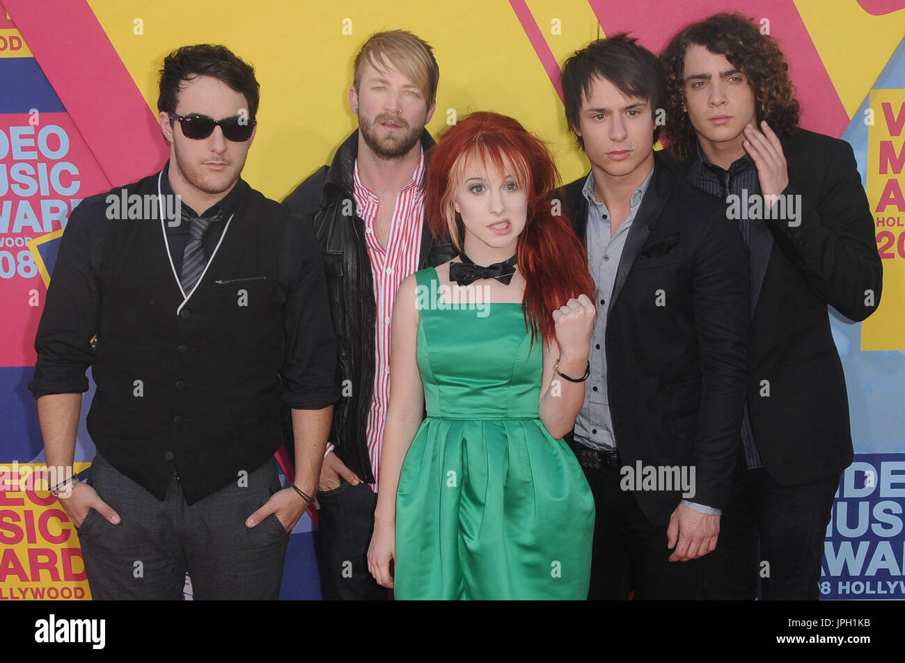Paramore at the 2008 MTV Video Music Awards held at the Paramount ...