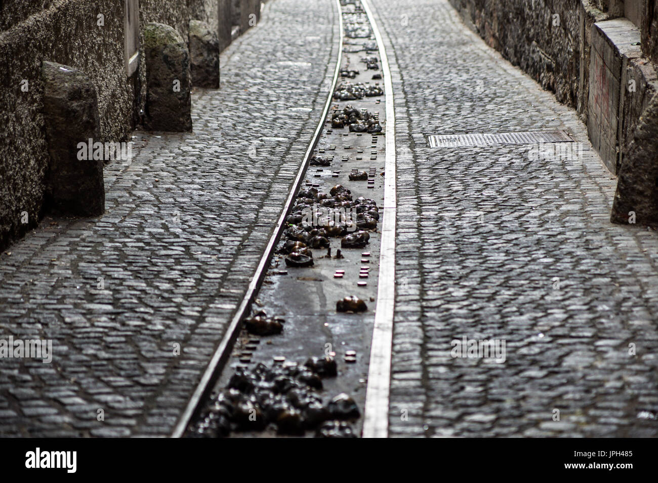 modern and urban water drain or ditch on the street . Gutters in every ...