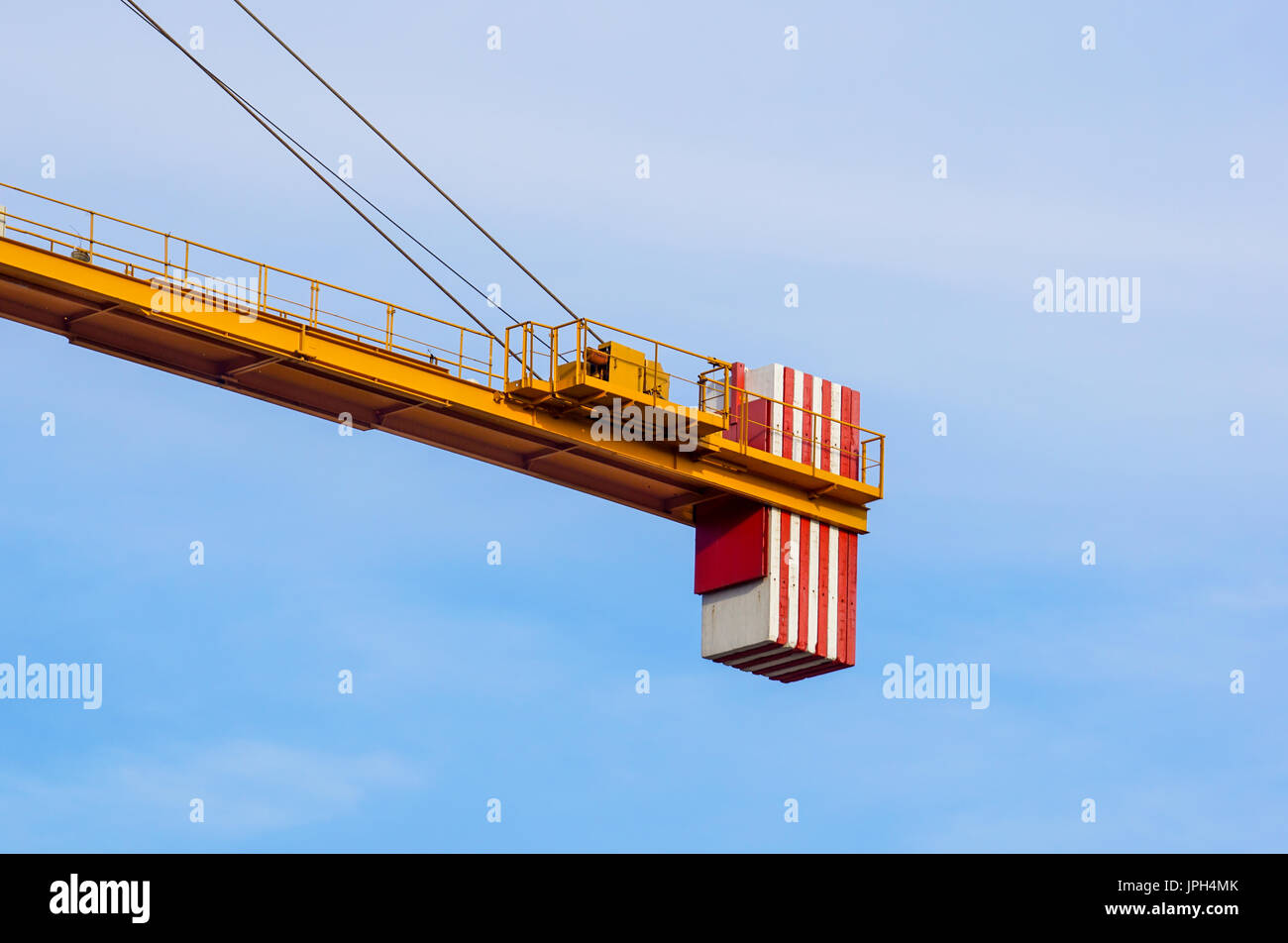 crane tower on sky background at construction site Stock Photo - Alamy