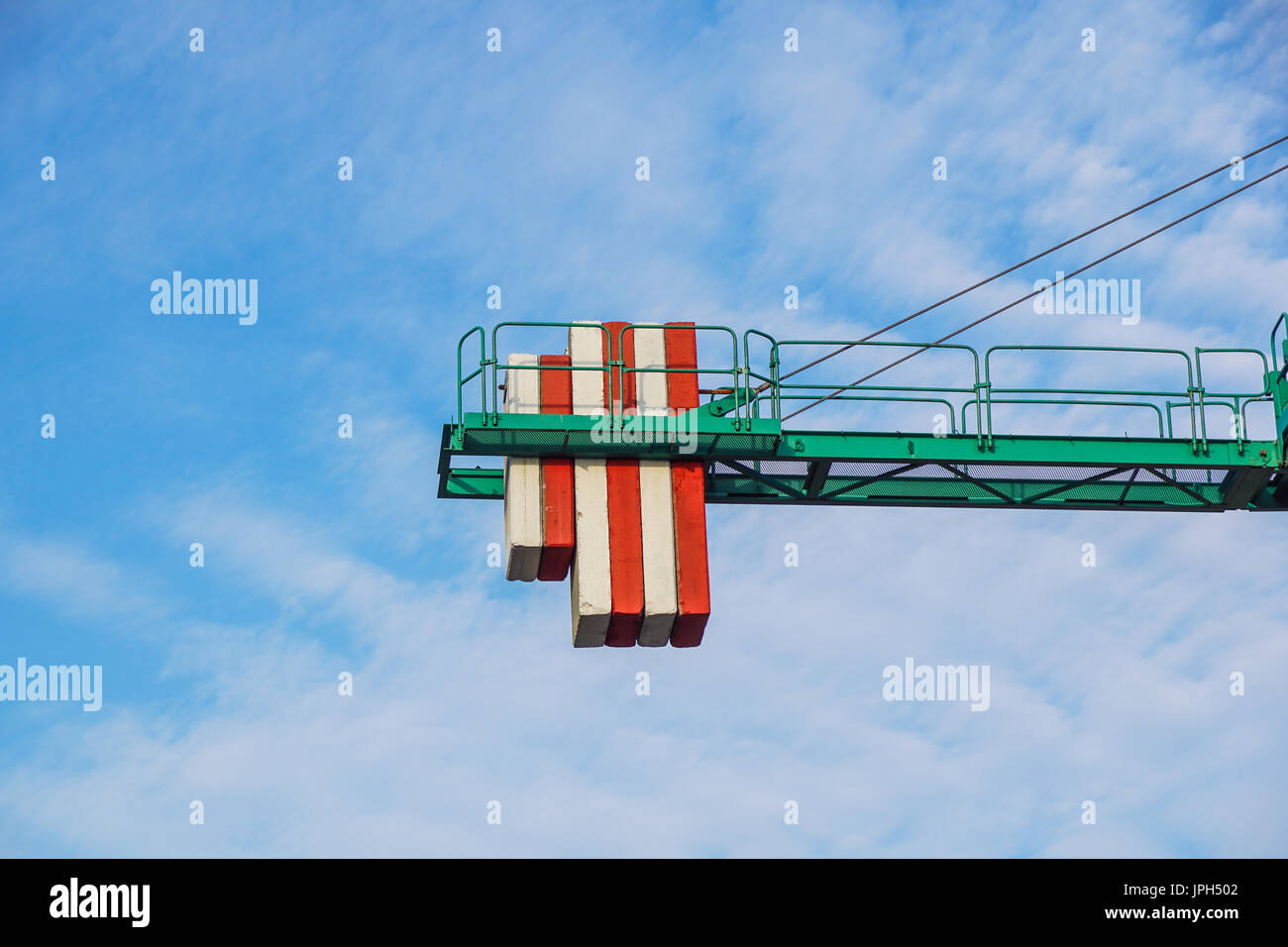 crane tower on sky background at construction site Stock Photo - Alamy