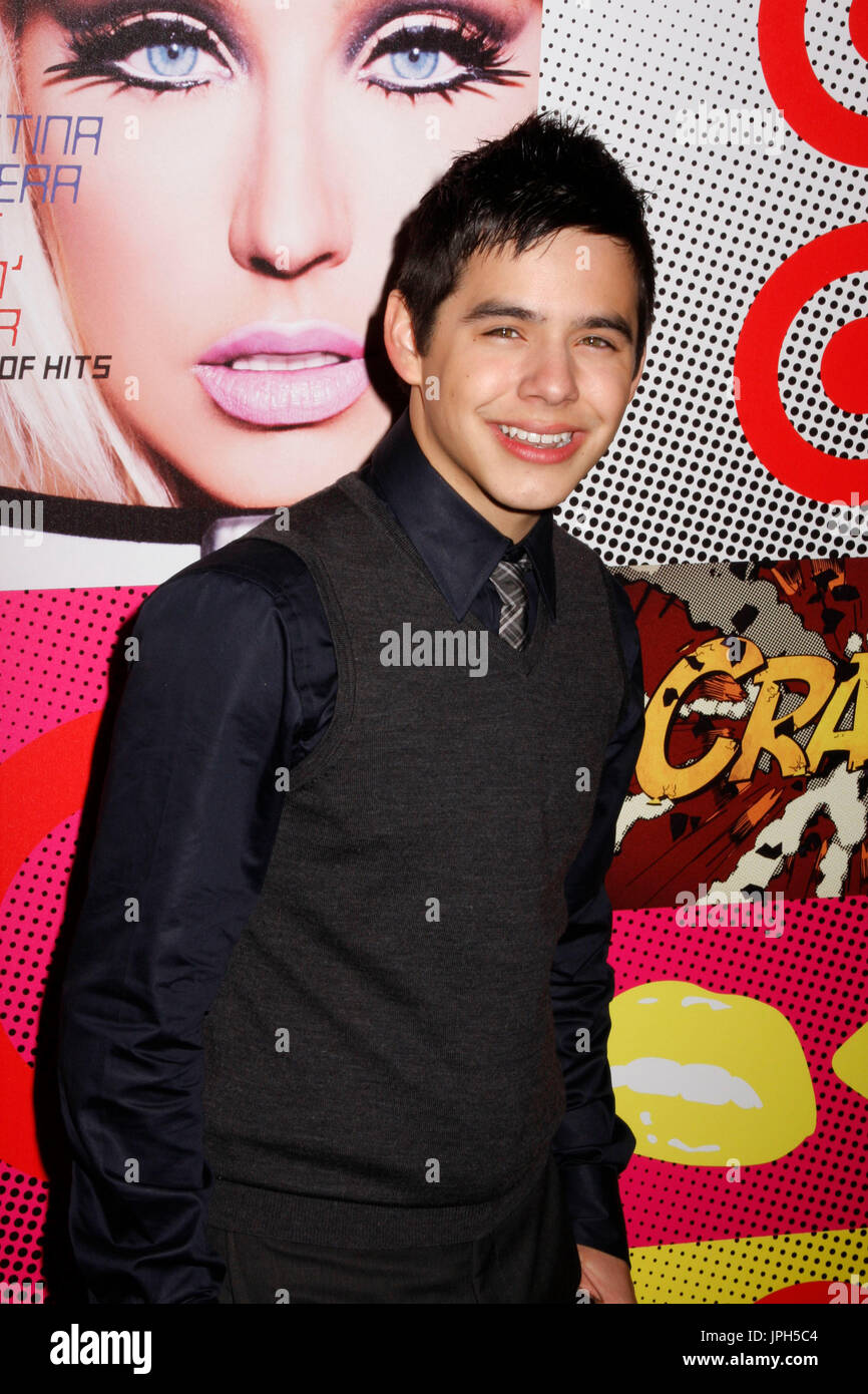 David Archuleta at the Target and Christina Aguilera Celebrate "A Night ...