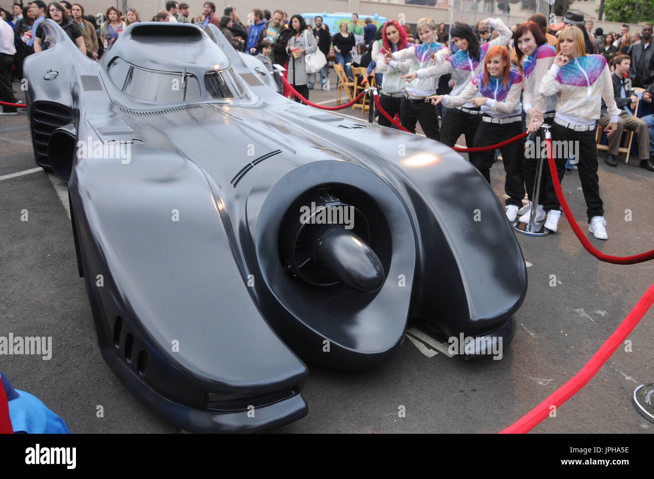 Beat Freaks posing with the Bat Mobile at the Warner Bros. Animation ...