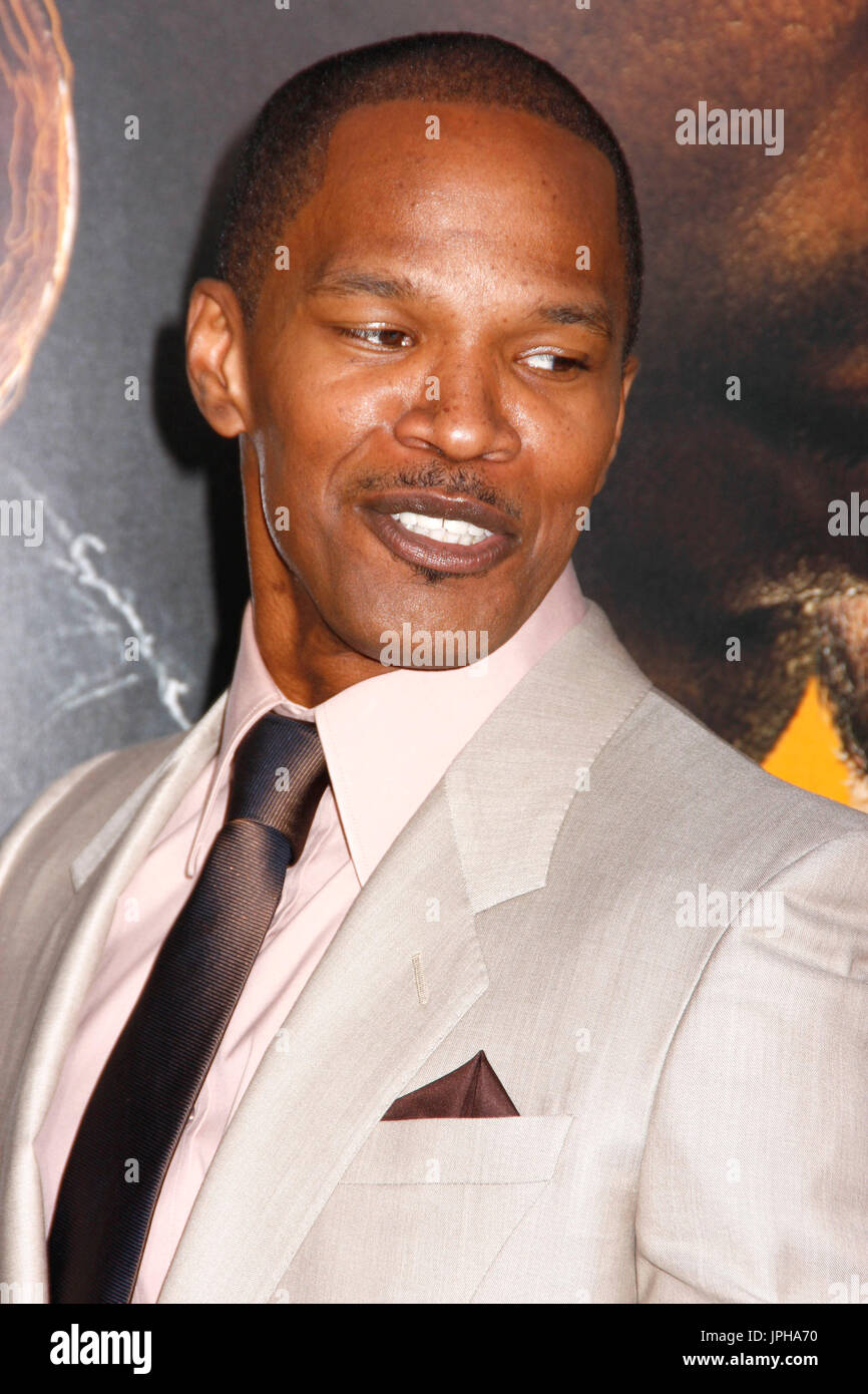 Jamie Foxx at the Los Angeles Premiere of THE SOLOIST held at the ...