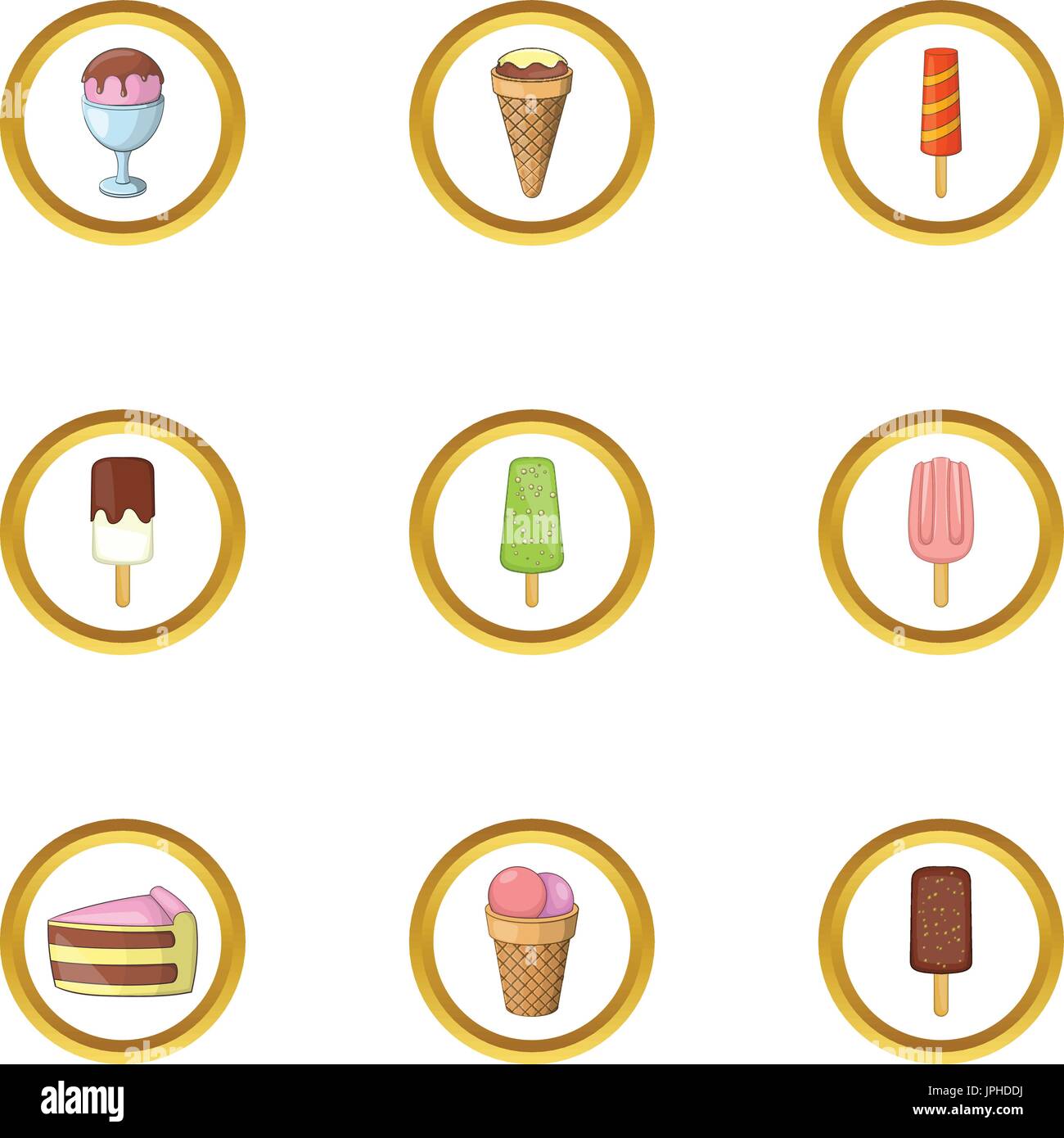 Food from the freezer icons set, cartoon style Stock Vector Image & Art ...