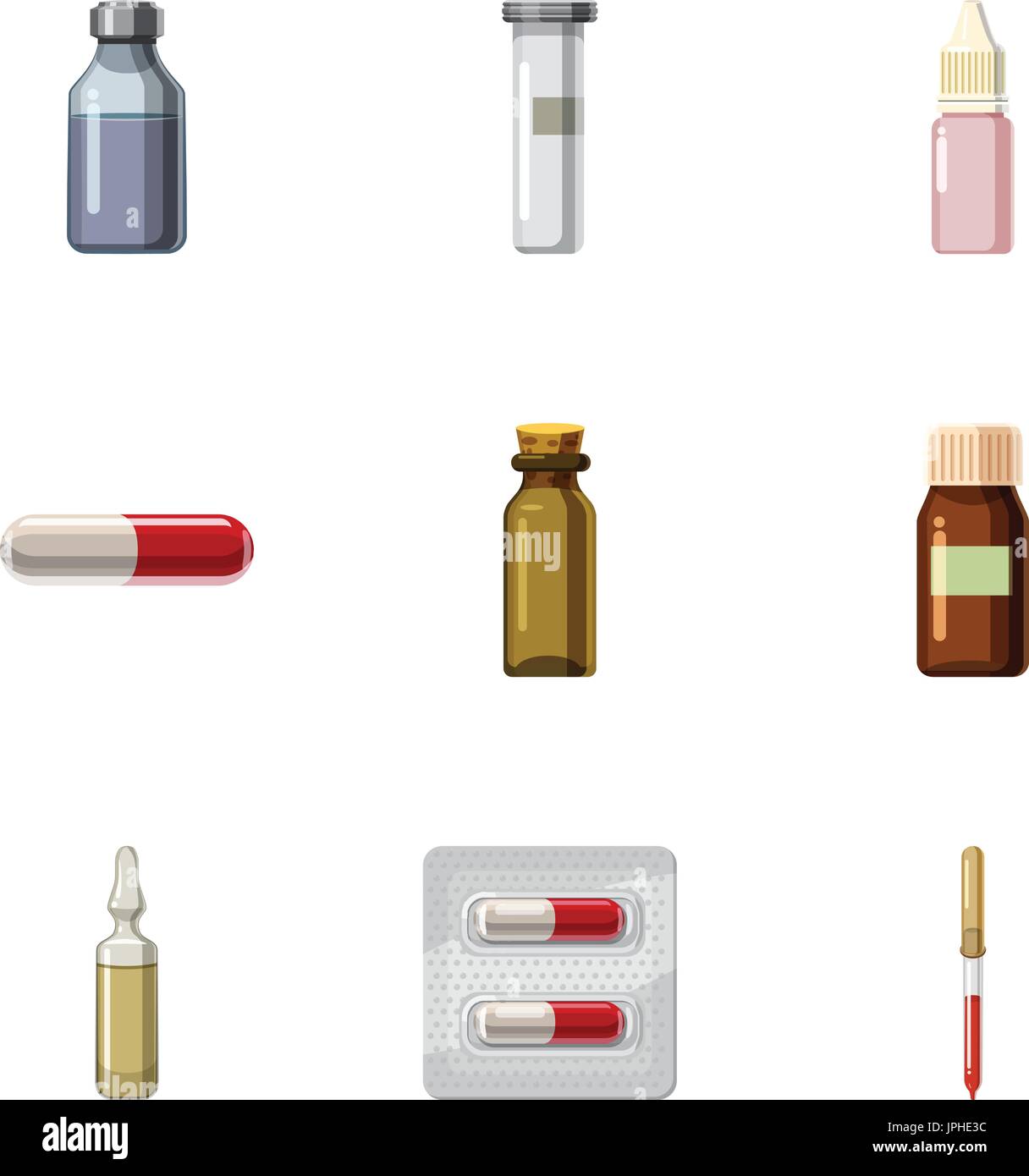 Medications icons set, cartoon style Stock Vector Image & Art - Alamy