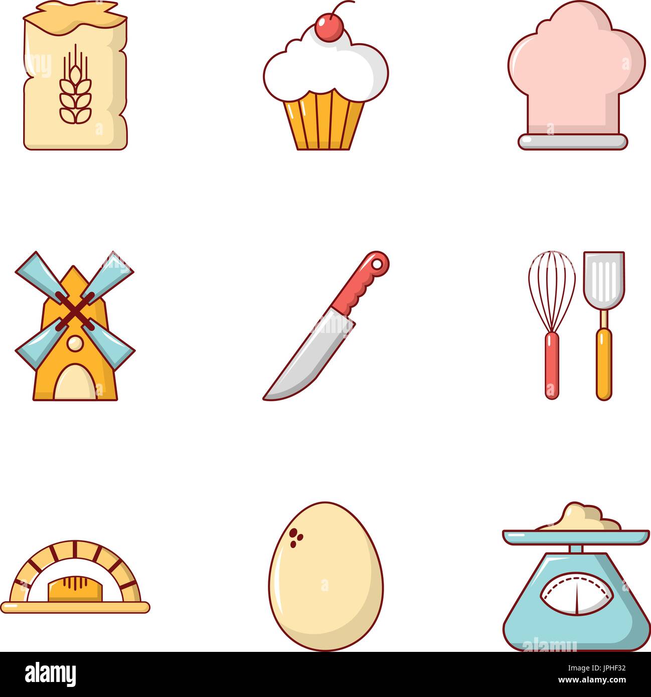 Cooking tools icons set, flat style Stock Vector Image & Art - Alamy