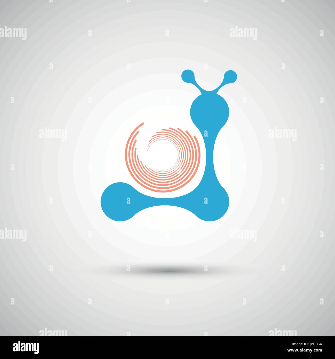 vector blue snail on a white background Stock Vector Image & Art - Alamy
