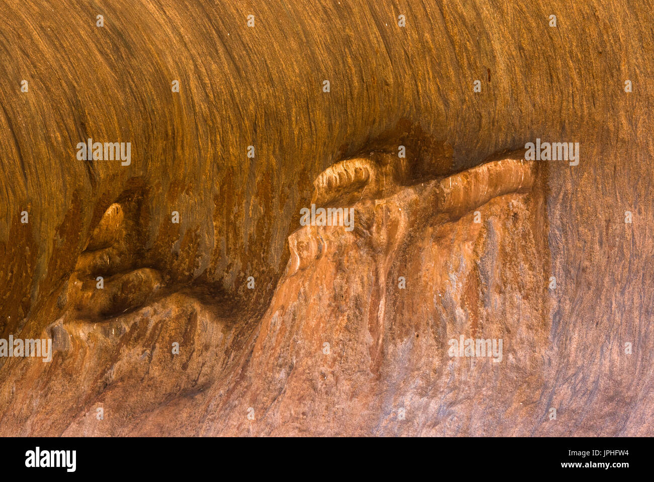 Wave cave rock formation at Uluru aka Ayers rock, Northern Territory ...