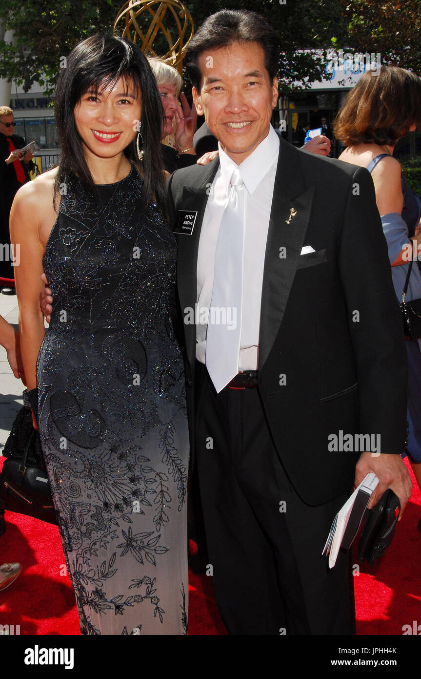 Peter Kwong & Wife at the 61st Primetime Creative Arts Emmy Awards - Arrivals held at the Nokia ...