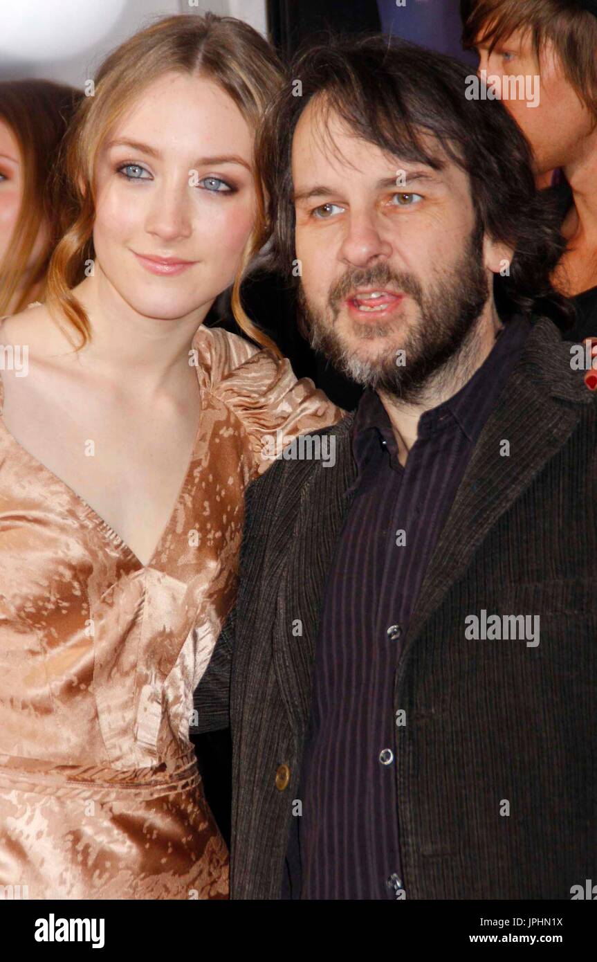 Saoirse Ronan and Peter Jackson at the Los Angeles Premiere of THE ...