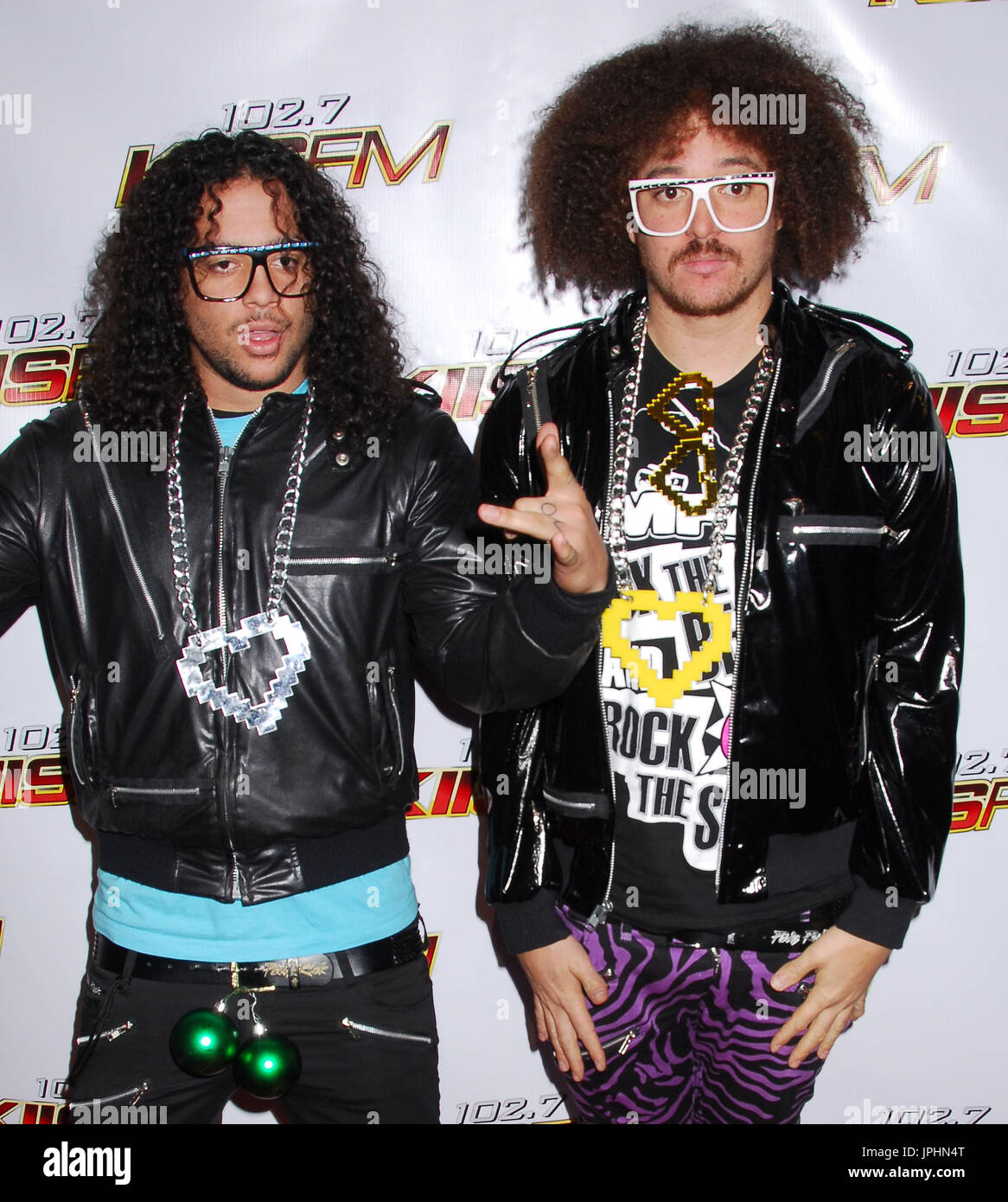 LMFAO - Sky Blu & Red Foo at the KIIS FM's Jingle Ball 2009 held at the ...