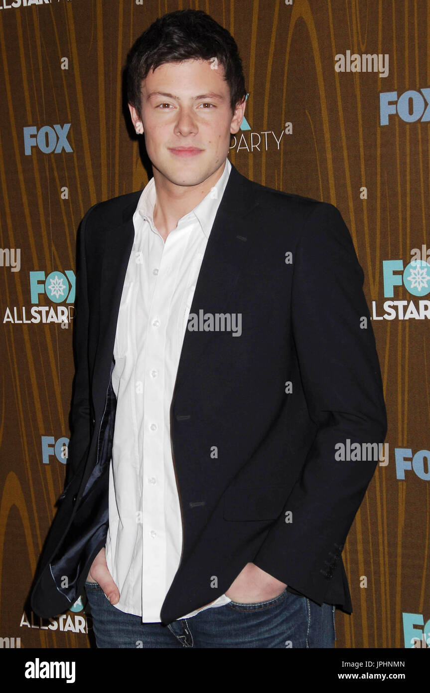 Cory Monteith of GLEE at the FOX All Star Party held at the Villa ...