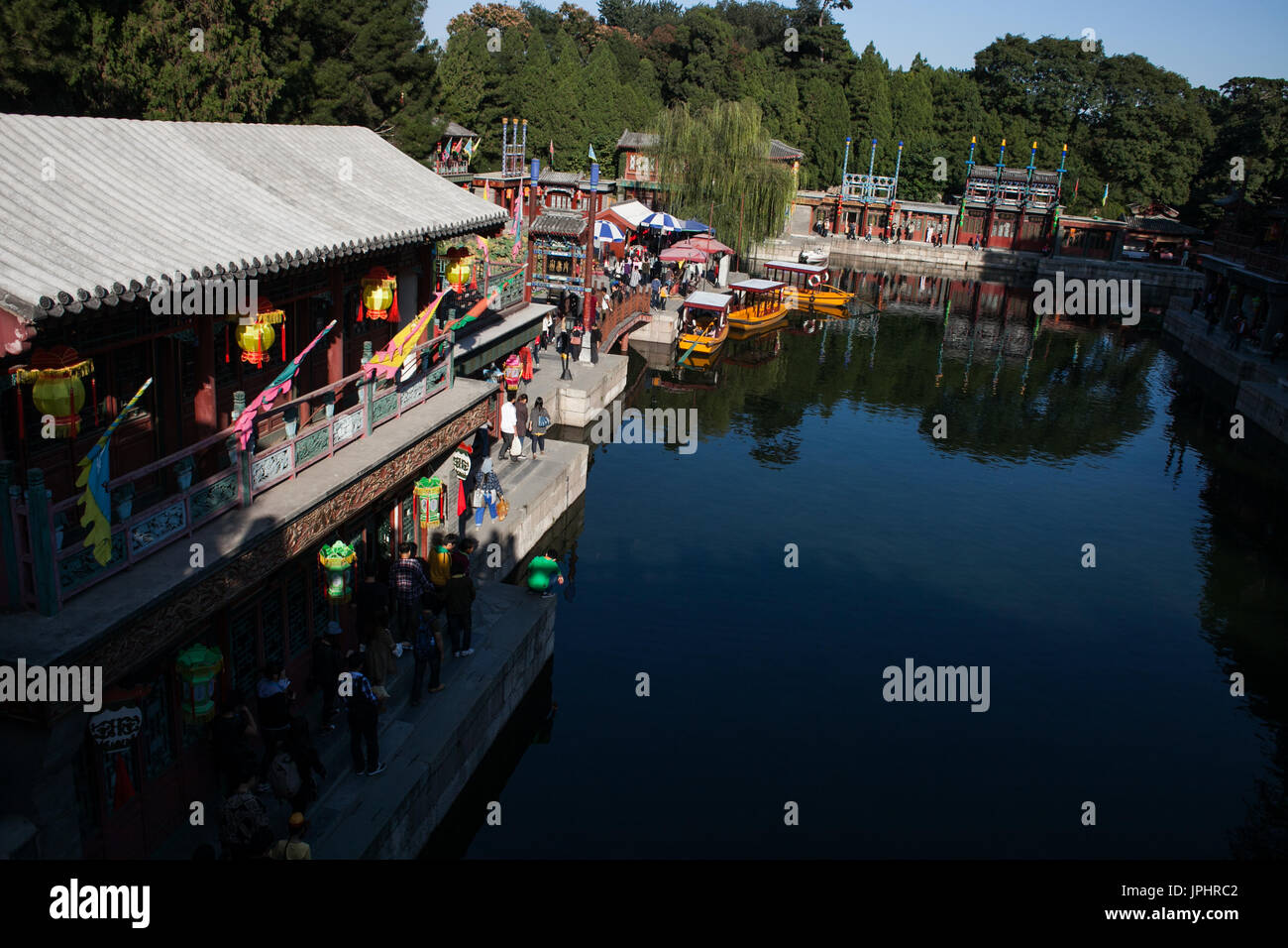 Floating market, Summer palace, Beijing, China Stock Photo - Alamy