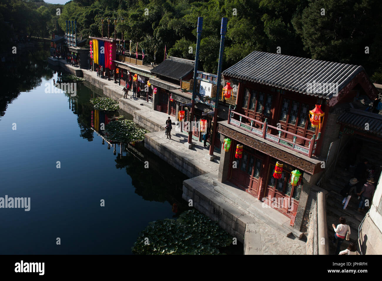 Floating market, Summer palace, Beijing, China Stock Photo - Alamy