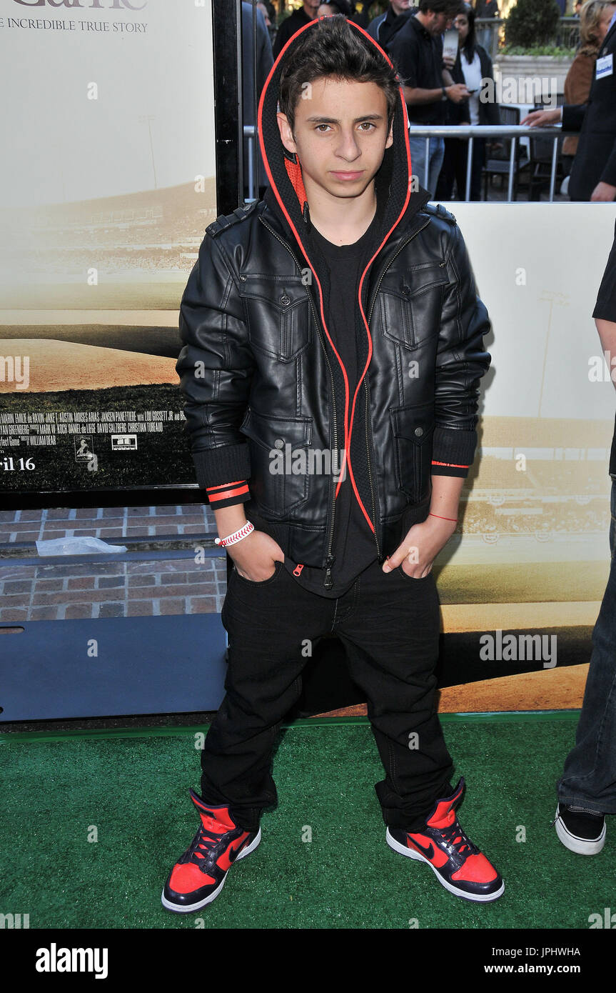 Moises Arias at the Los Angeles Premiere of "The Perfect Game" held at ...