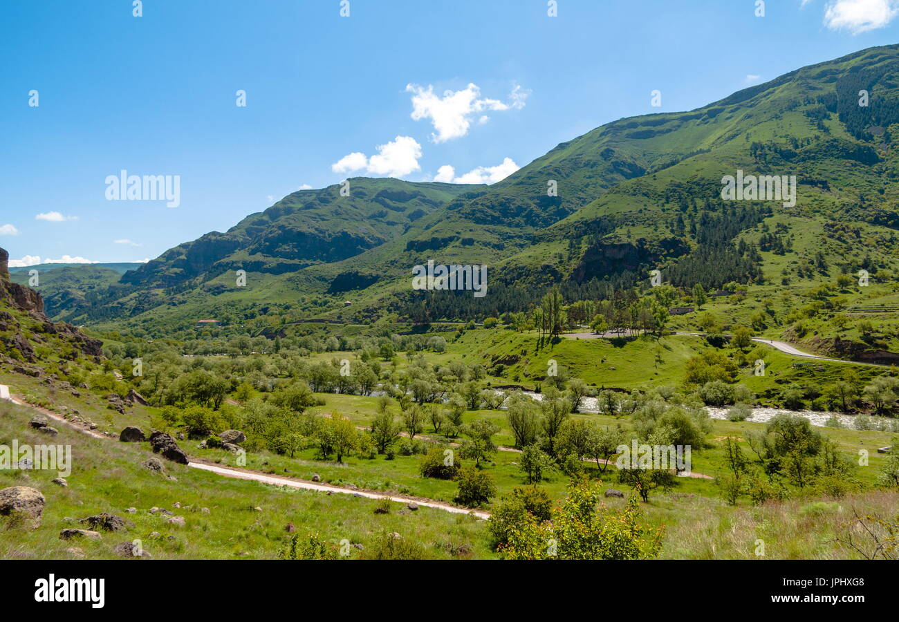 Beautiful Georgian landscape in summer. Georgia, Caucasus Stock Photo ...