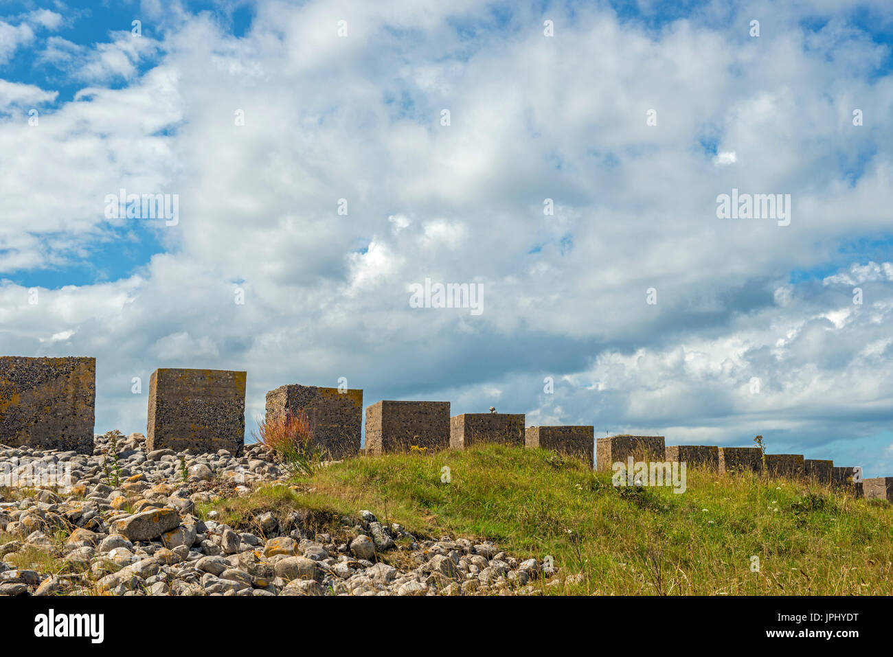 Second World War Anti Tanks Defences South Wales Stock Photo - Alamy