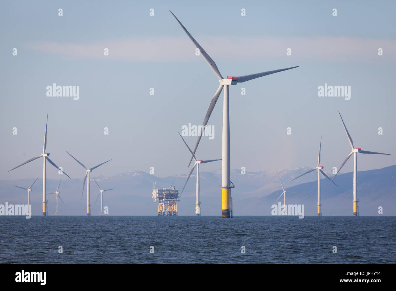 Walney Offshore Wind Farm in the Irish Sea, UK Stock Photo - Alamy