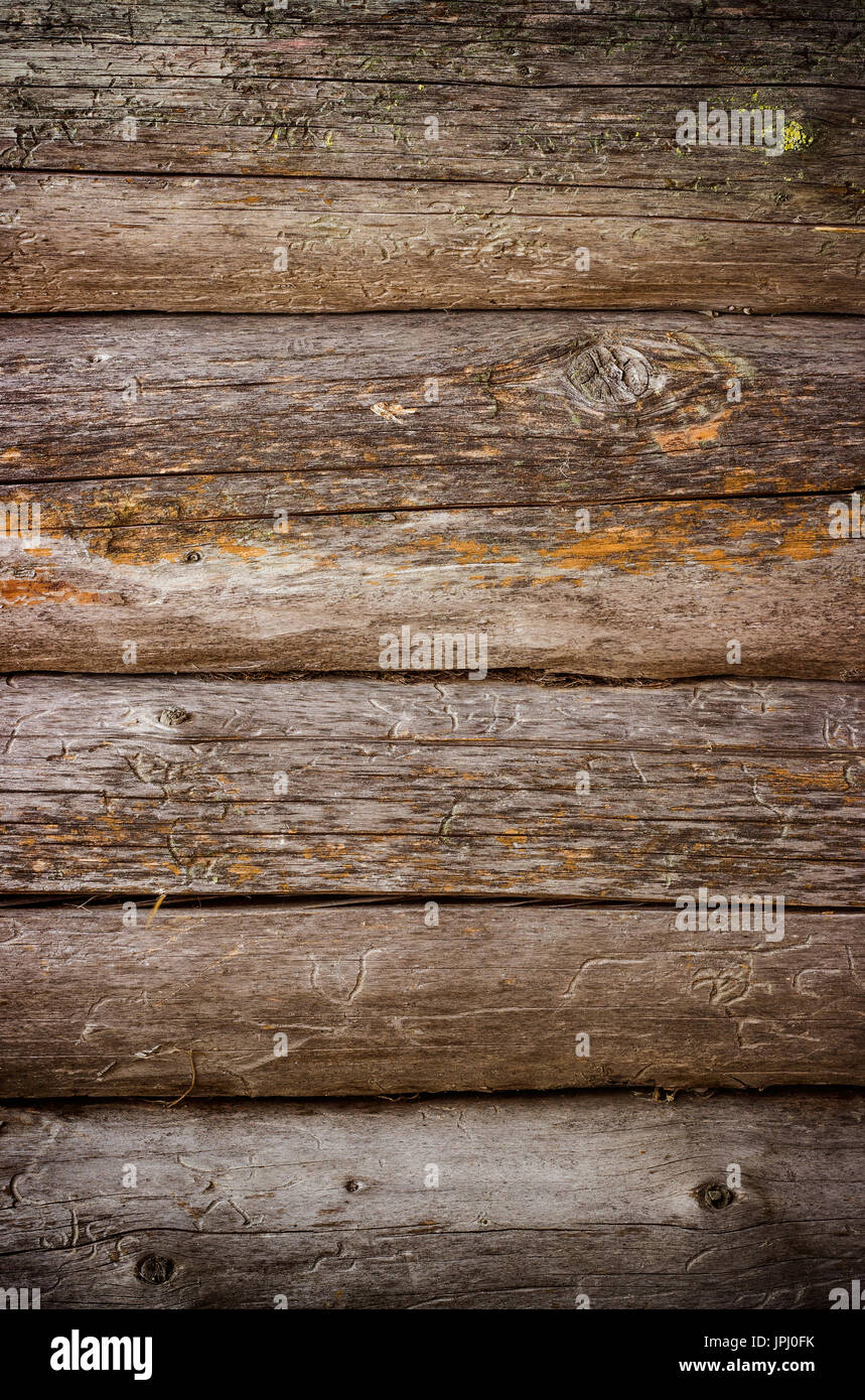 Background texture of old wood retro log Stock Photo - Alamy
