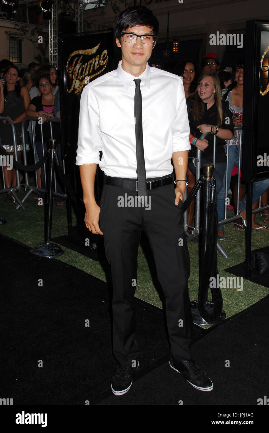 Harry Shum, Jr, at the Los Angeles Premiere of FAME held at The Grove ...