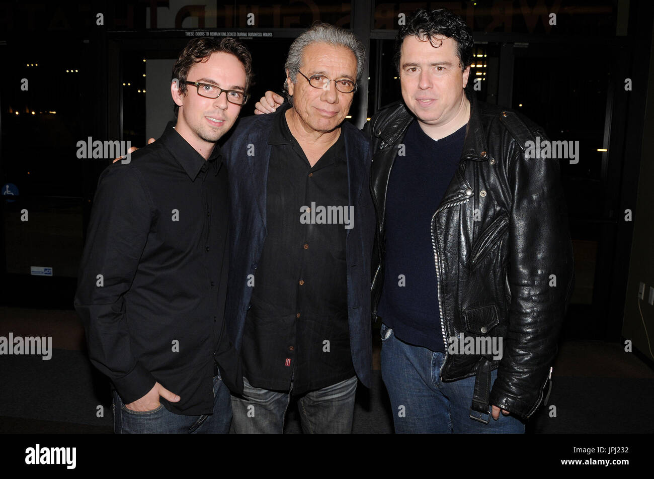 Sean Barney, Edward James Olmos and Sacha Gervasi during the reception ...