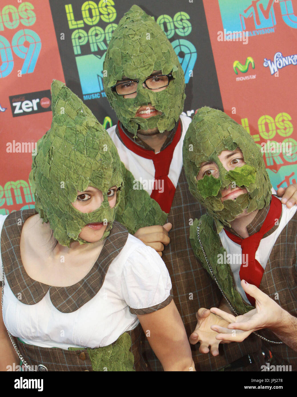 Austin TV arrives on the red carpet at the Los Premios MTV 2009 held at ...