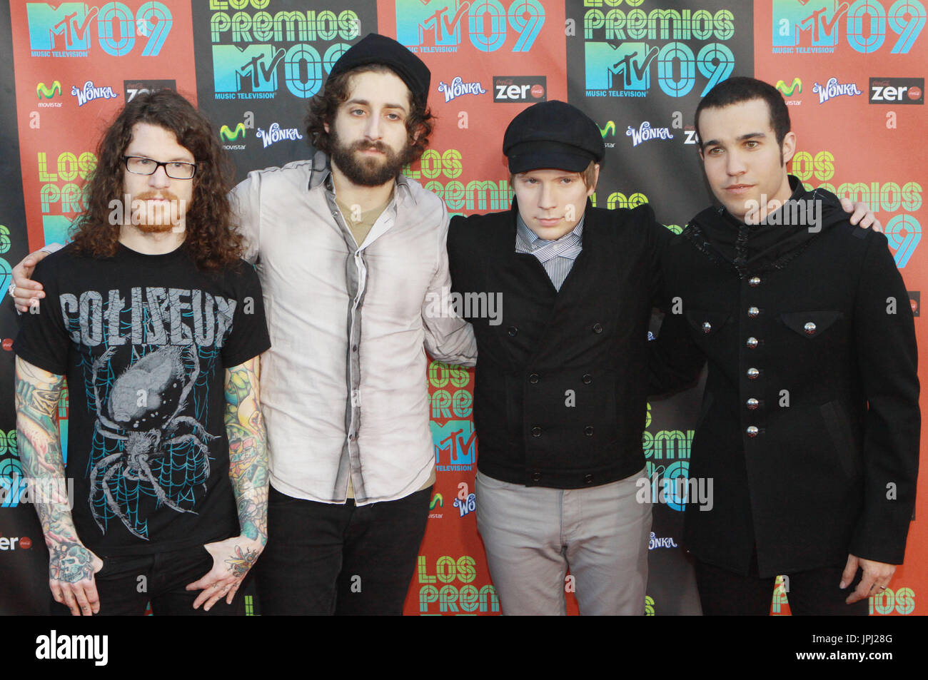 Fall Out Boy arrives on the red carpet at the Los Premios MTV 2009 held ...