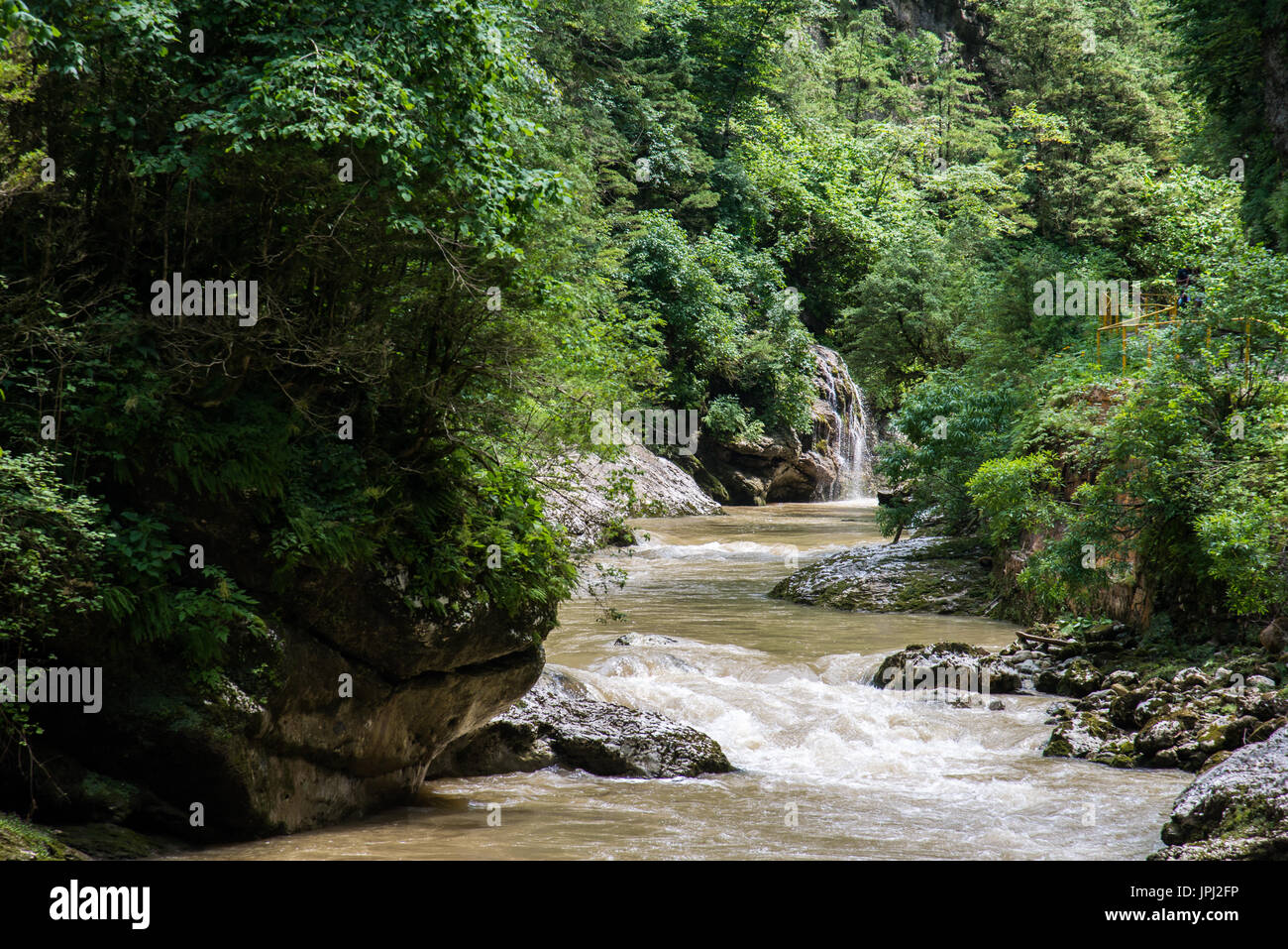 Beautiful mountain scenery . Guam gorge. Krasnodar region Stock Photo ...