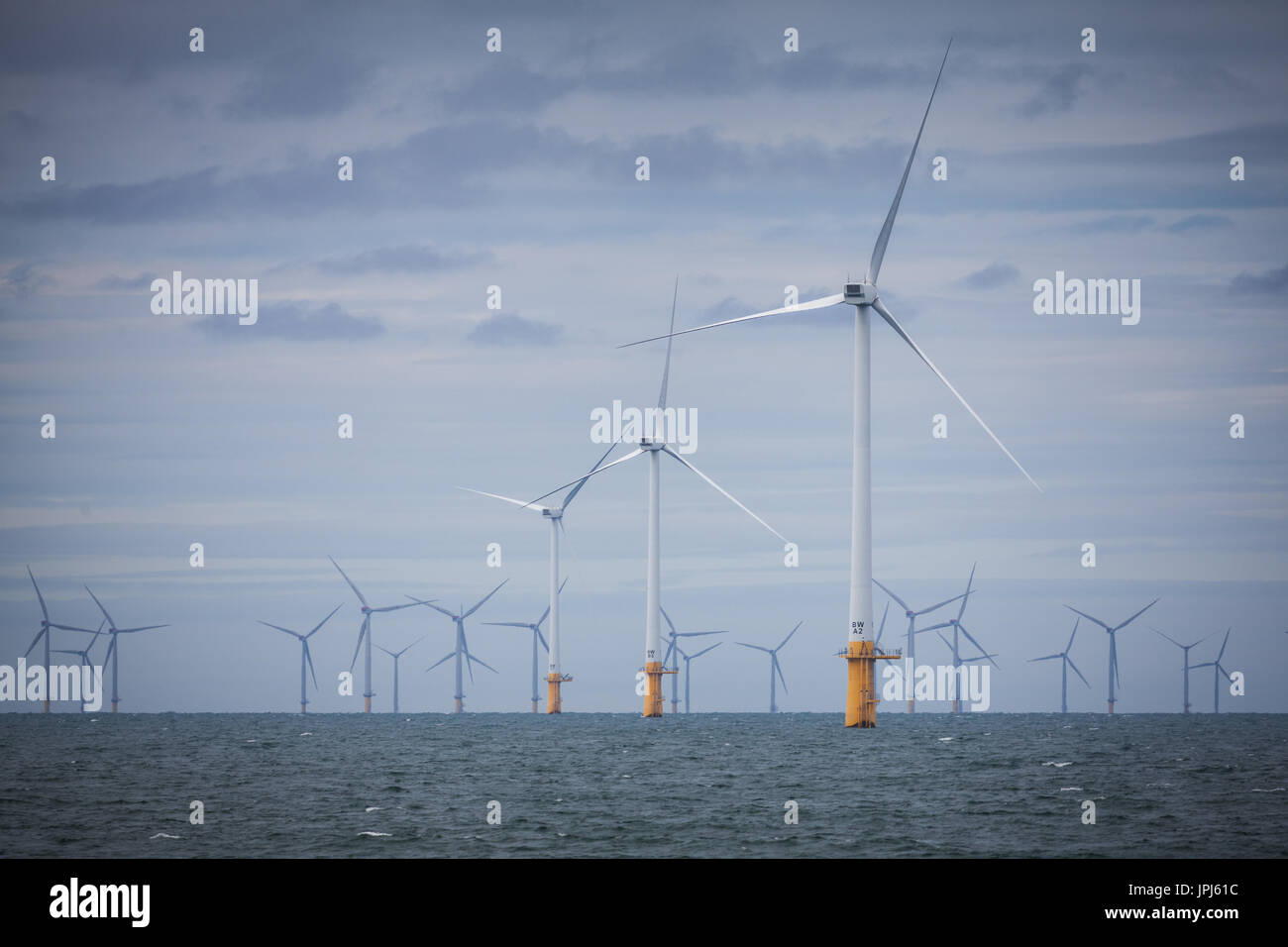 Barrow offshore wind farm, with Walney offshore wind farms in the ...