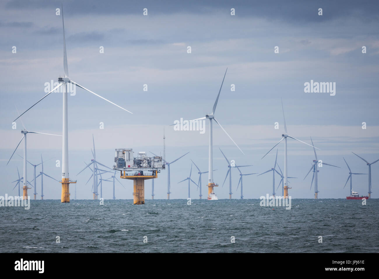Barrow offshore wind farm, with Walney offshore wind farms in the ...