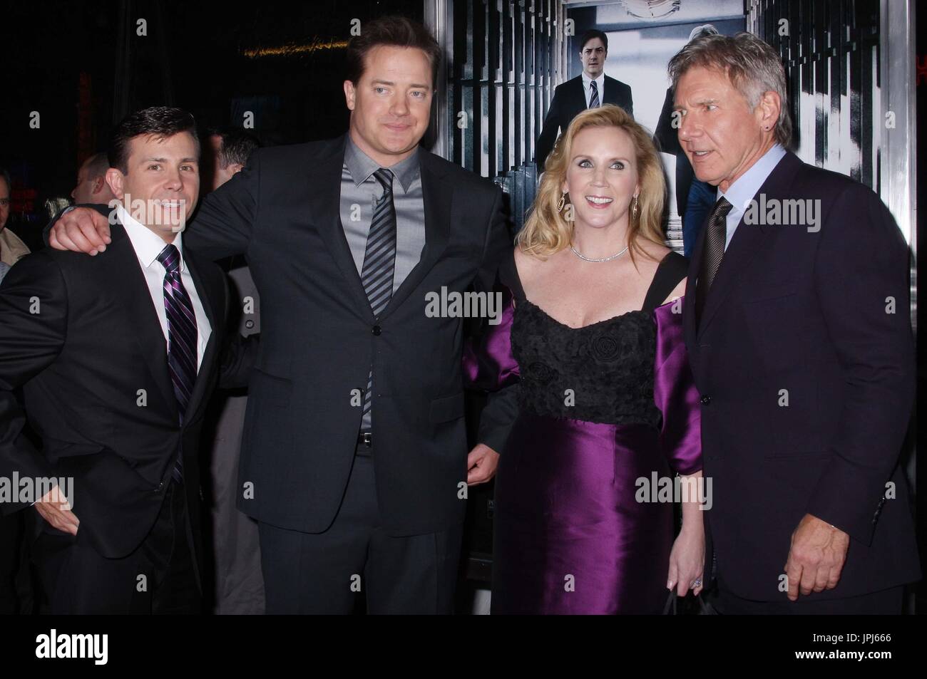 (l-r) John Crowley, Brandon Fraser, Aileen Crowley and Harrison Ford at ...