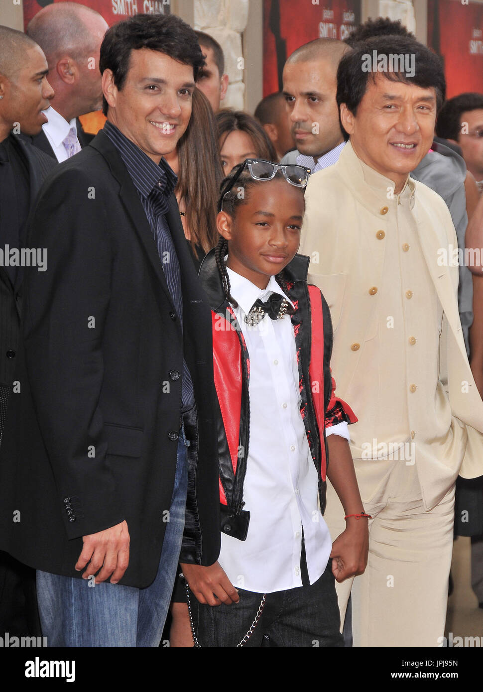 Ralph Macchio, Jaden Smith & Jackie Chan at the Los Angeles Premiere of ...