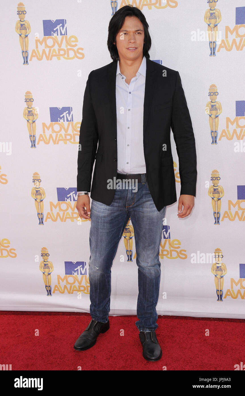 Chaske Spencer at the 2010 MTV Movie Awards held at the Gibson ...