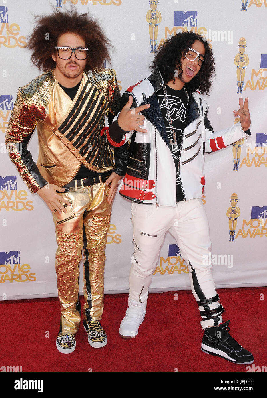 LMFAO - Redfoo & Sky Blu at the 2010 MTV Movie Awards held at the ...