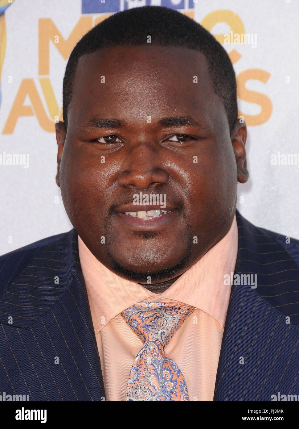 Quinton Aaron at the 2010 MTV Movie Awards held at the Gibson ...