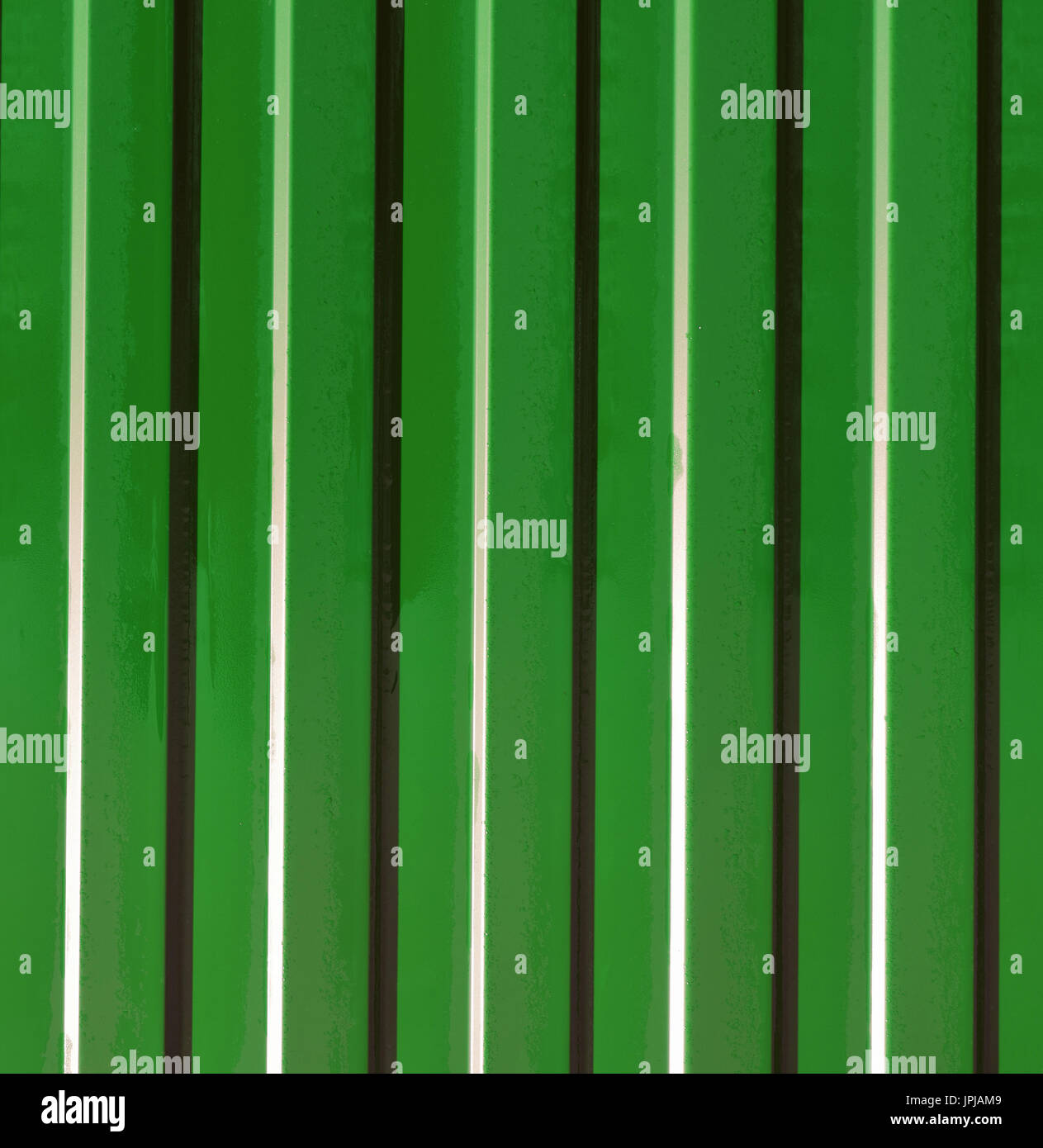 Diagonal pattern of metal profile. Fences from the galvanized iron ...