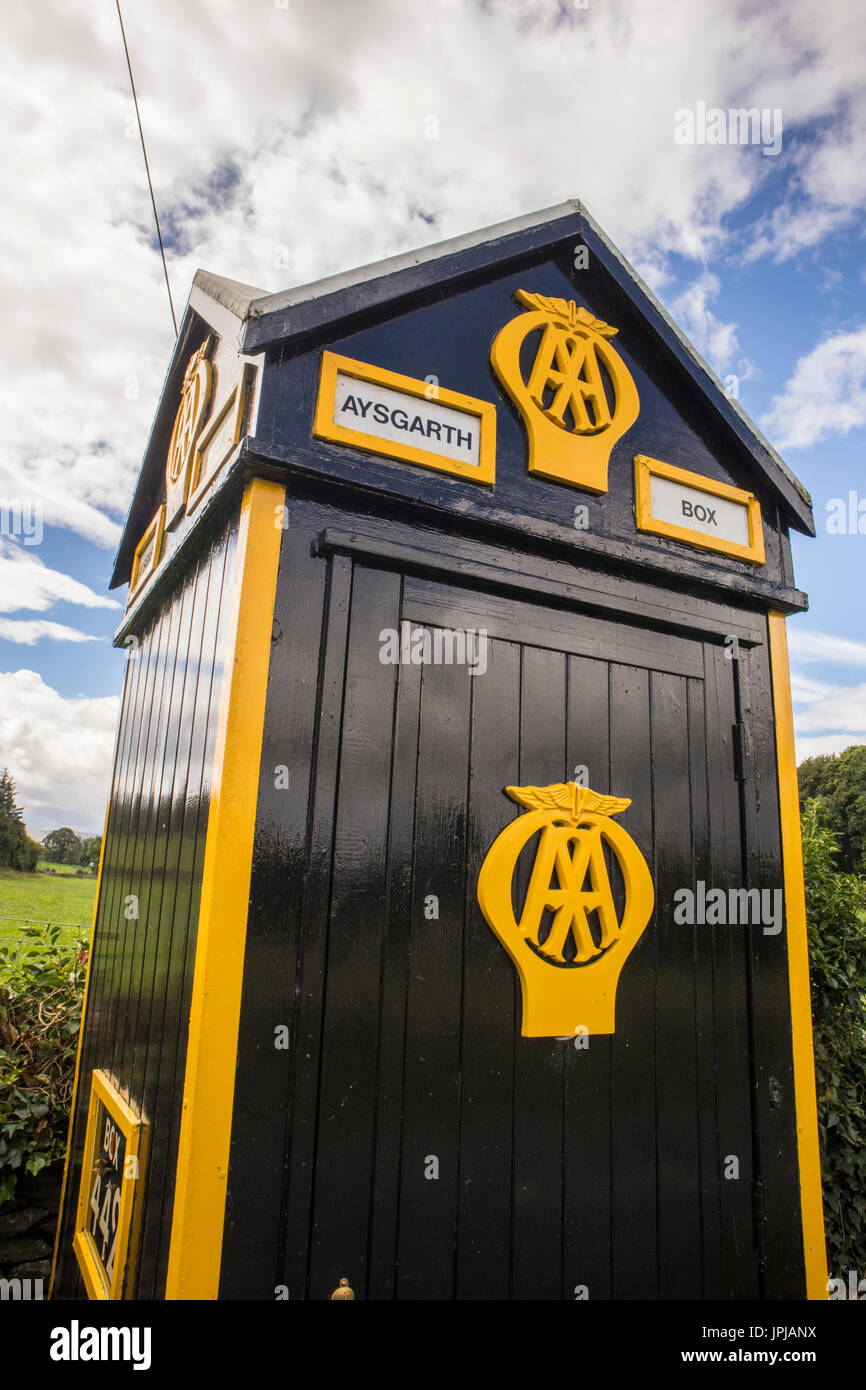 AA Box at Aysgarth, North Yorkshire Stock Photo - Alamy