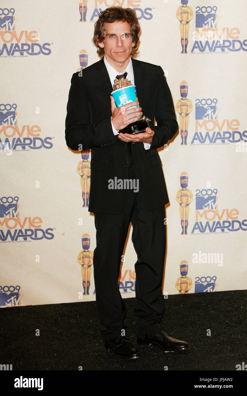 Ben Stiller in the press room at the 2009 MTV Movie Awards held at the ...